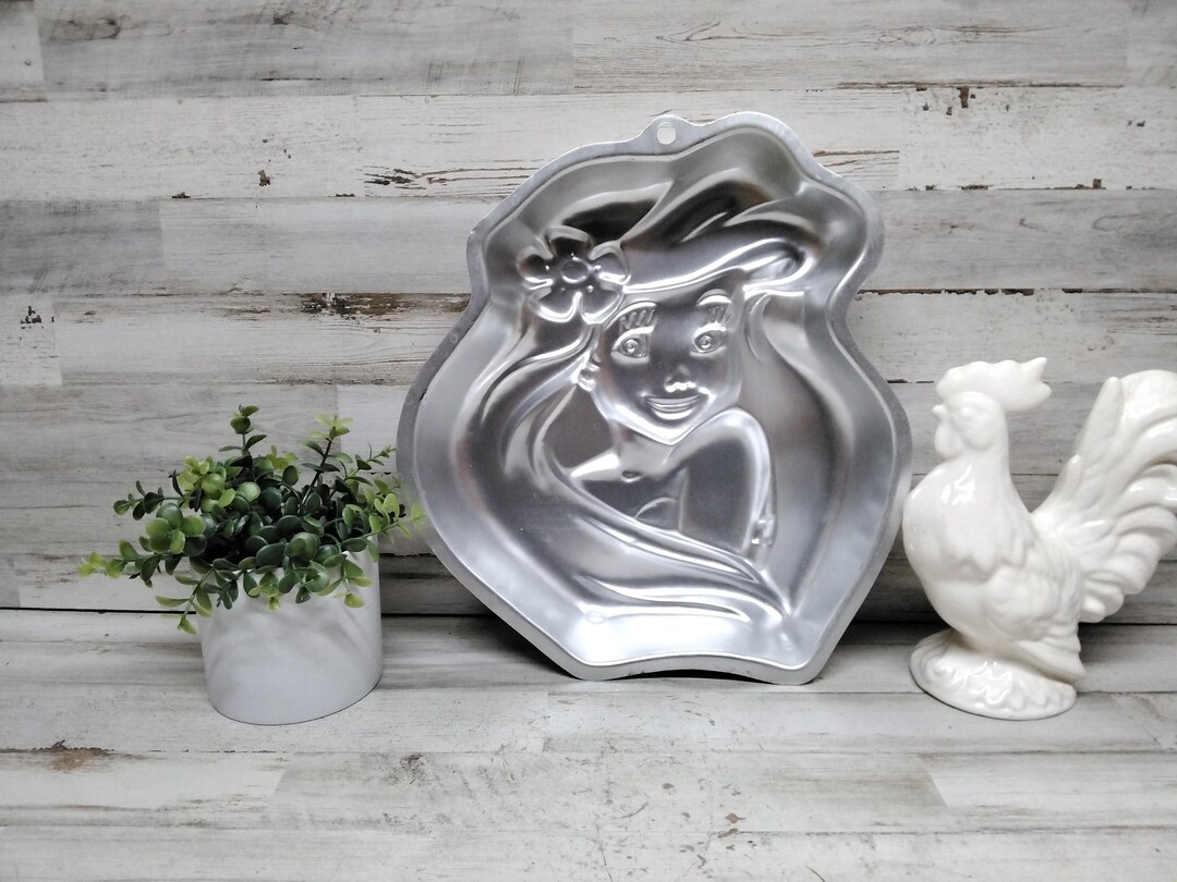 Wilton Ariel Cake Pan / Little Mermaid Shaped Metal Mold / Vintage Cake ...