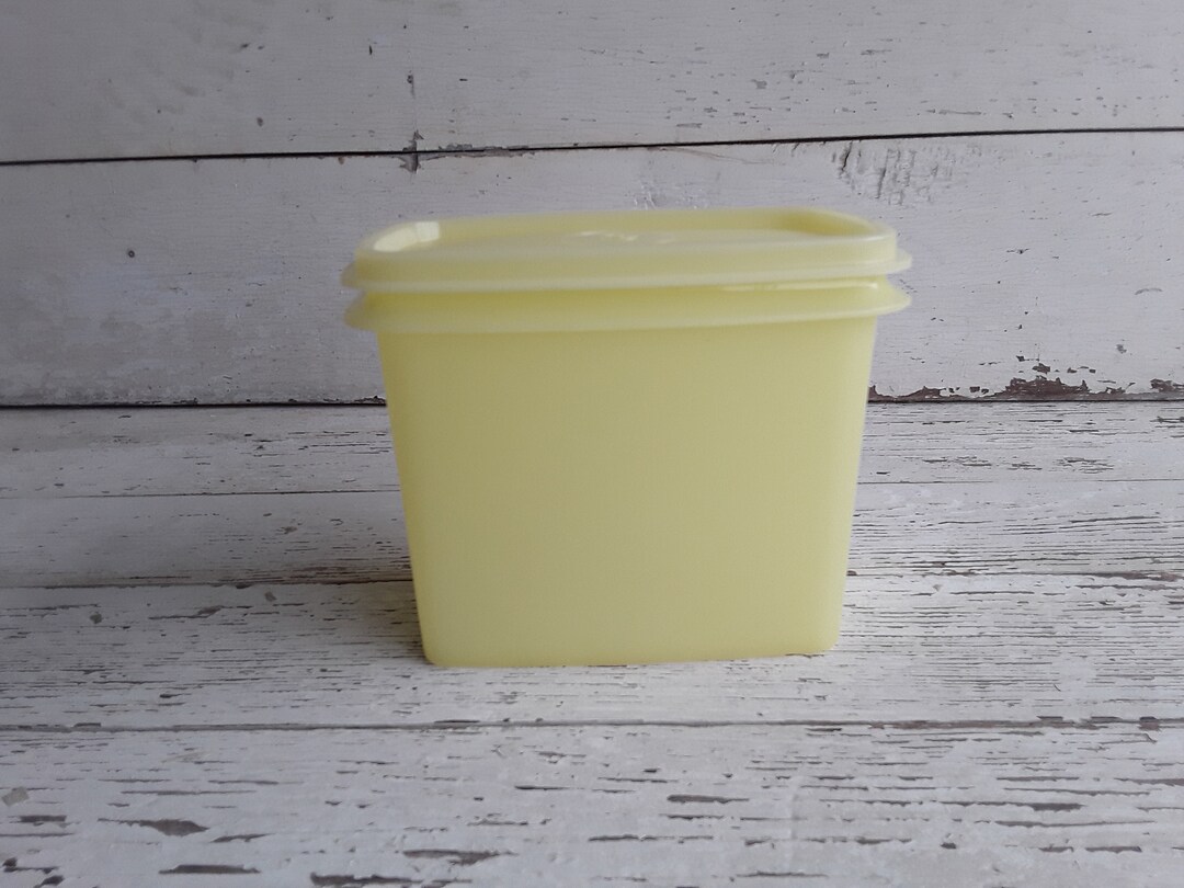 Vintage Tupperware Yellow Rectangle Storage Container With Lid - Etsy