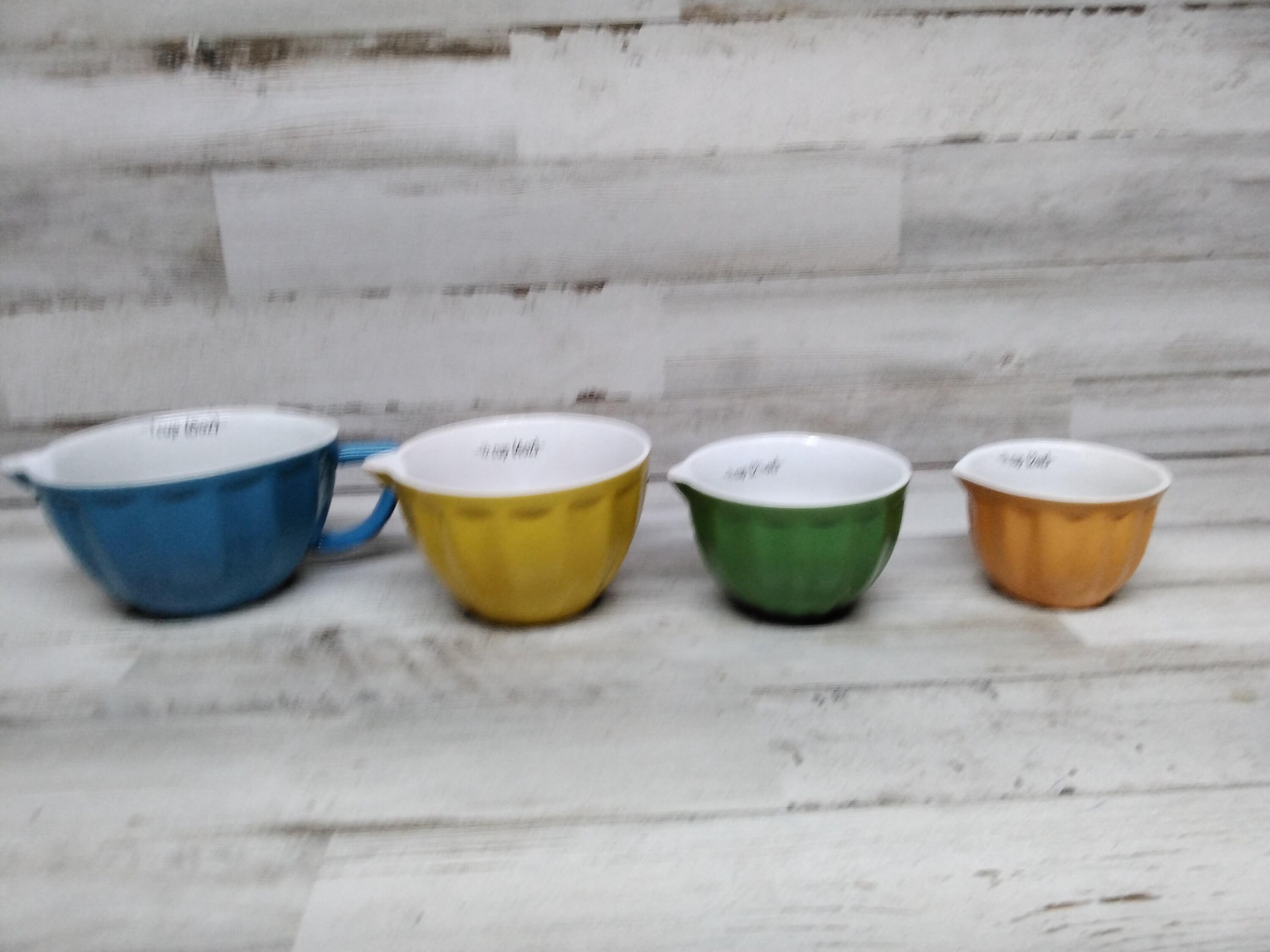 Ceramic Measuring Cups / Primary Color Measuring Cups / Resto | Etsy