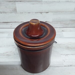 Ironstone Cheese Crock With Wire Clamp Lid / Ironstone Crock ...