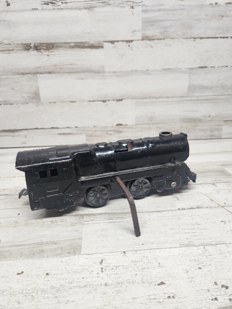 Vintage Tin Toy Train With Wind-up Key / Black Train / Vintage Toy ...