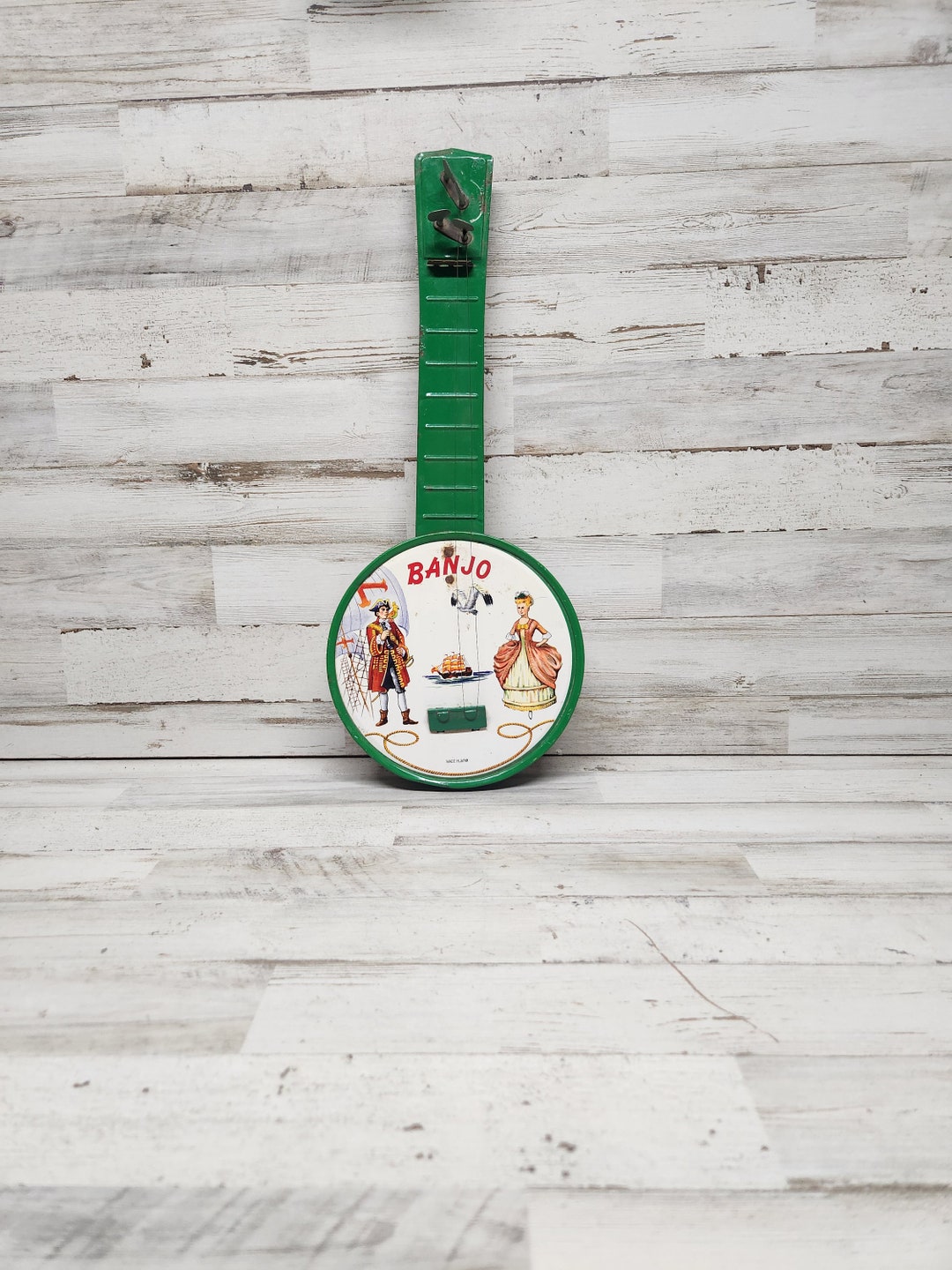 Vintage Tin Toy Banjo / Vintage Japan Tin Toys / Pirate Scene - Etsy