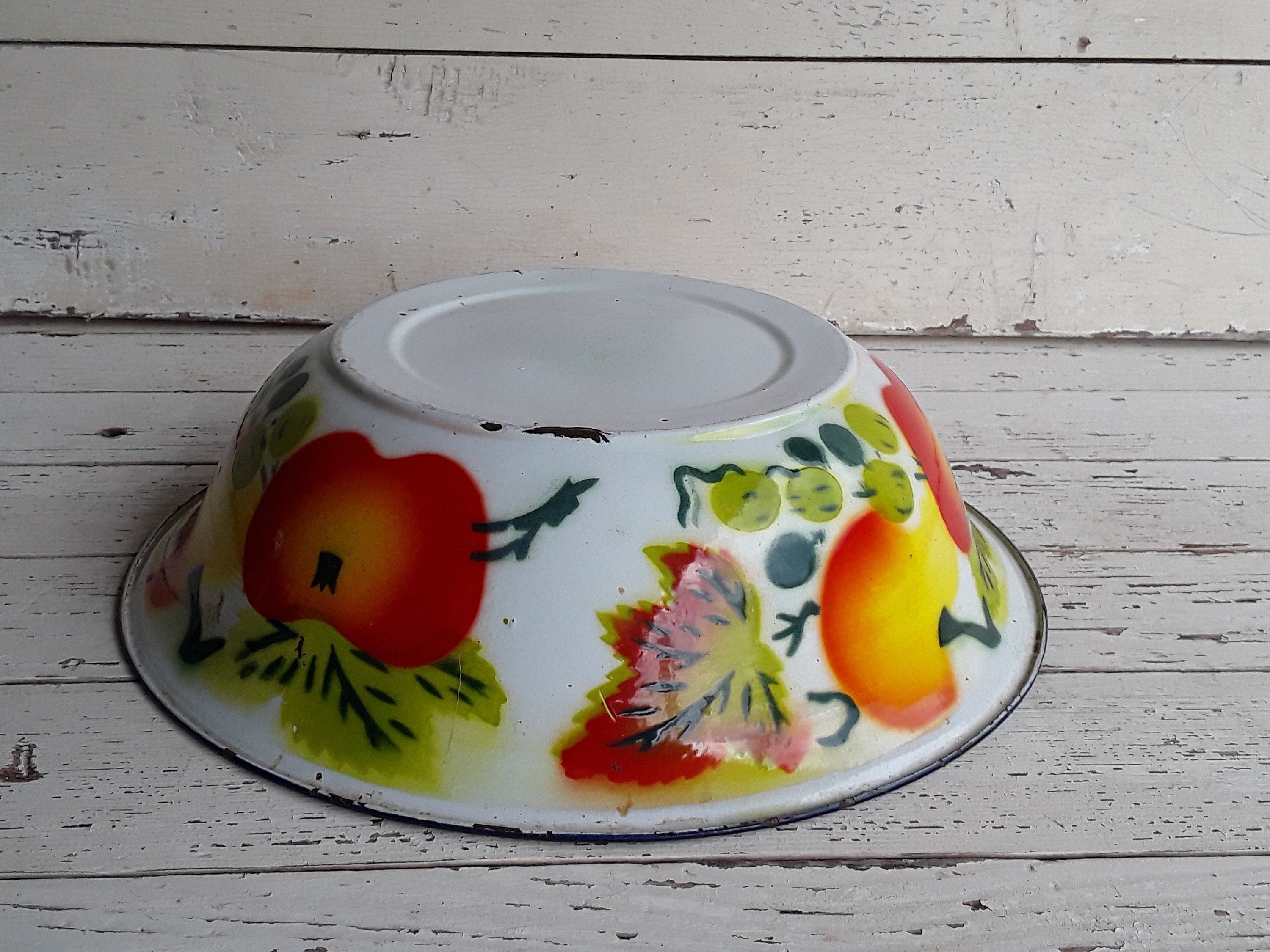 Vintage Enamelware Dish Pan/ Gathering Bowl/harvesting Bowl/ - Etsy