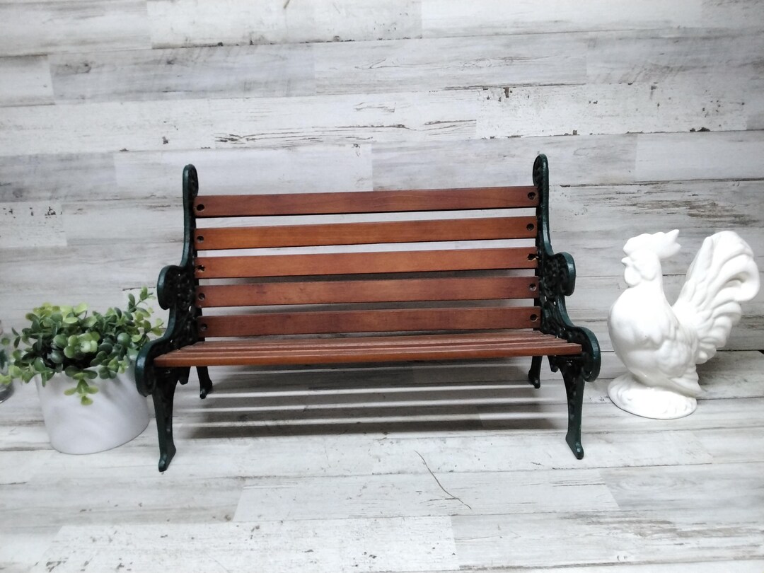 Vintage Small Park Bench / Park Bench / Doll Park Bench. / Farmhouse ...