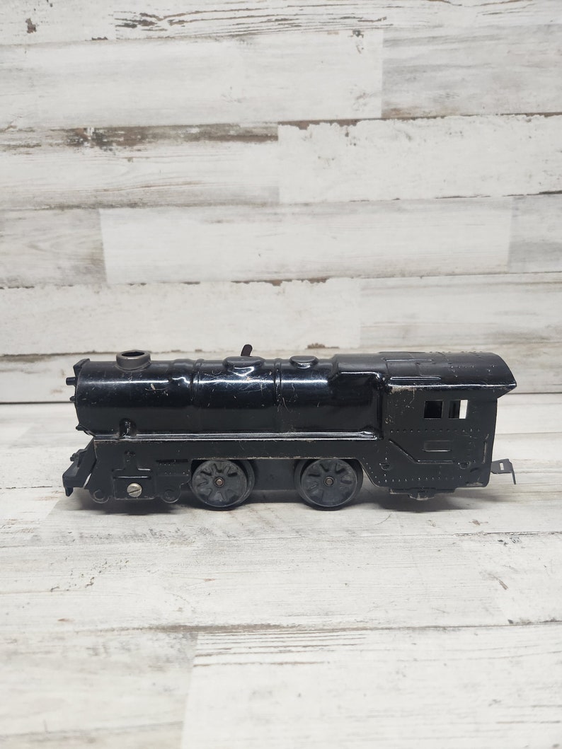 Vintage Tin Toy Train With Wind-up Key / Black Train / Vintage - Etsy