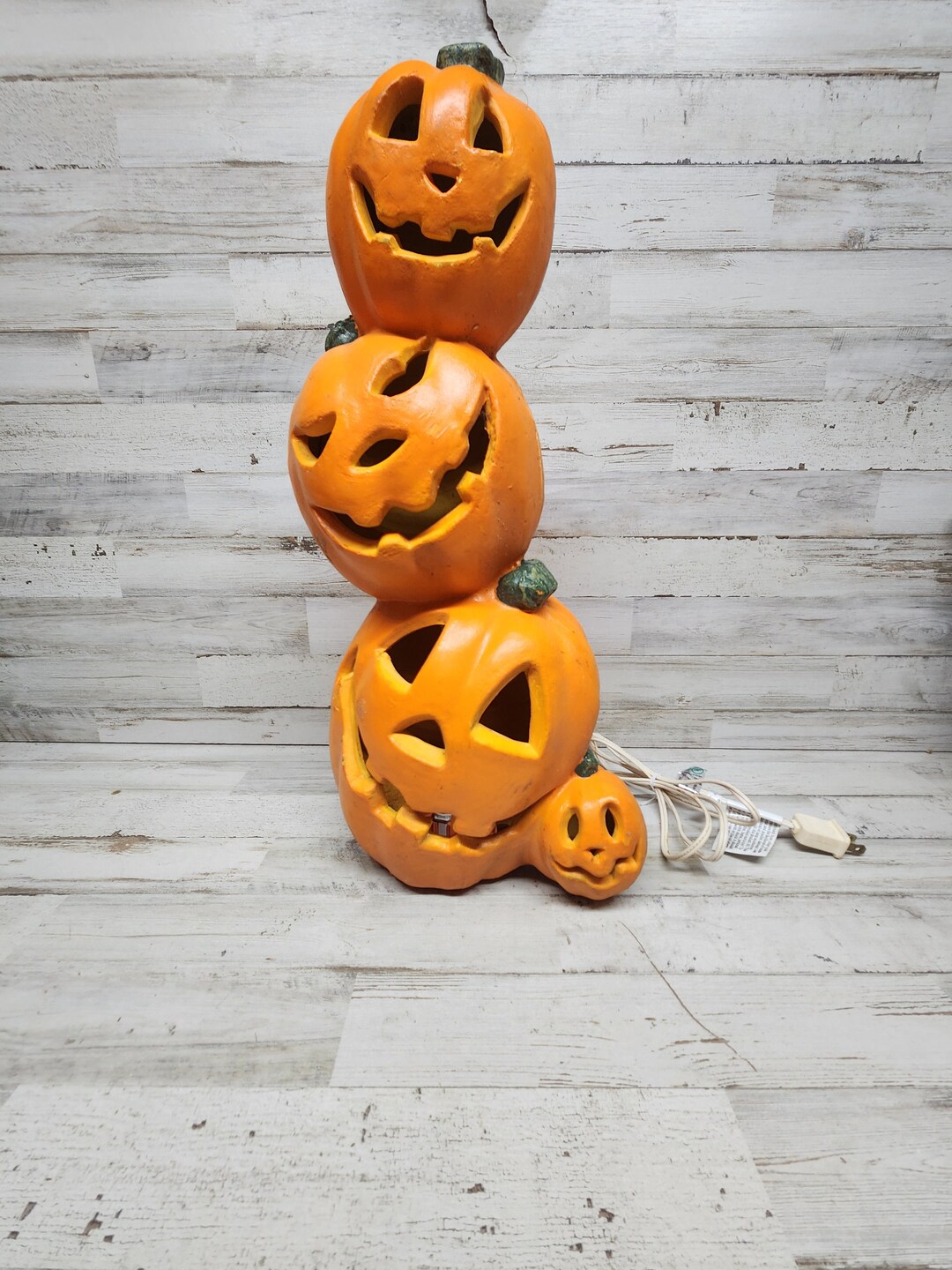 Vintage Halloween Stacked Pumpkins / 1999 Lighted Halloween Pumpkins - Etsy
