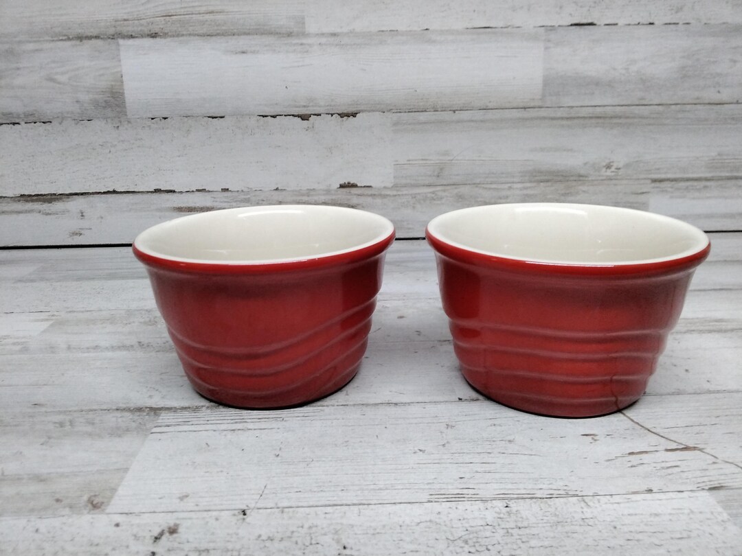 Le Gourmet Chef Red Ceramic Bowls / Set of 2 Bowls / Le Gourmet Serving ...