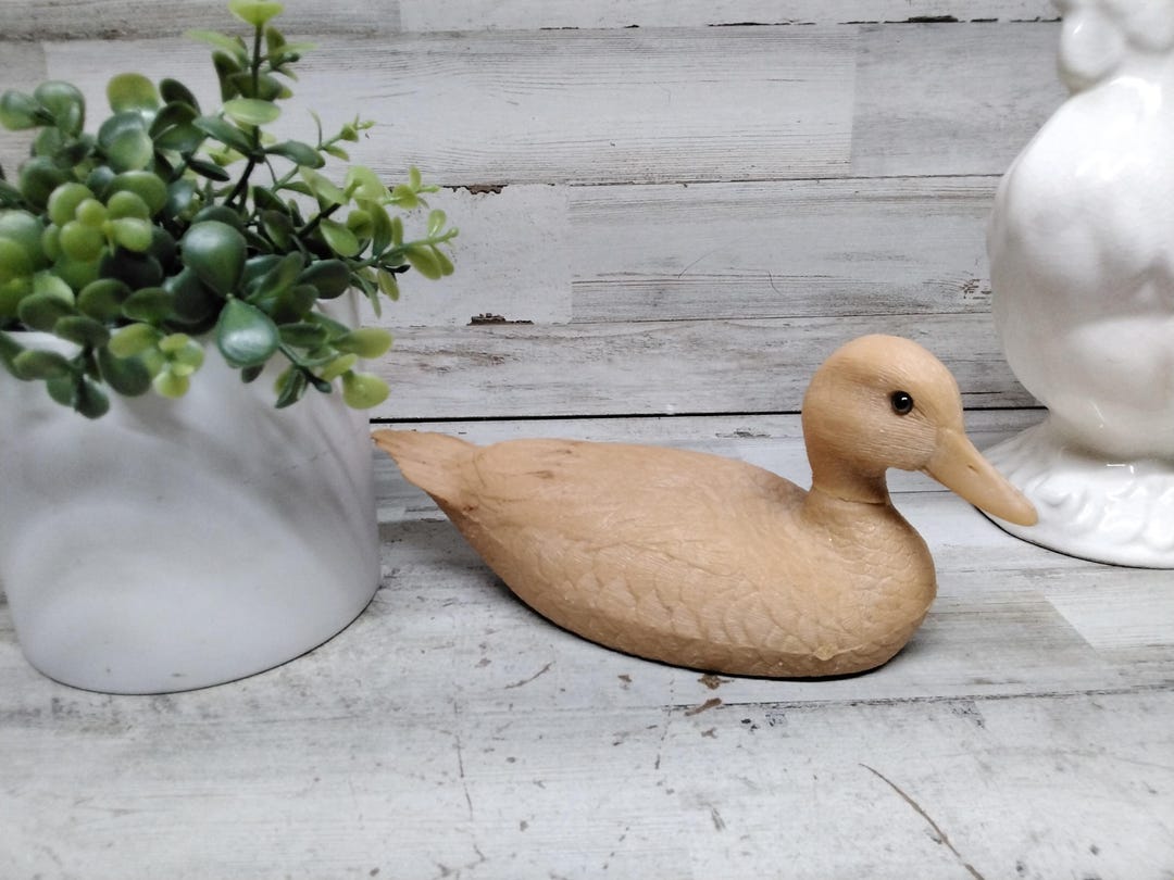 Vintage Hard Plastic Duck. / Beige Duck. / Duck Decor. / Duck Desk ...