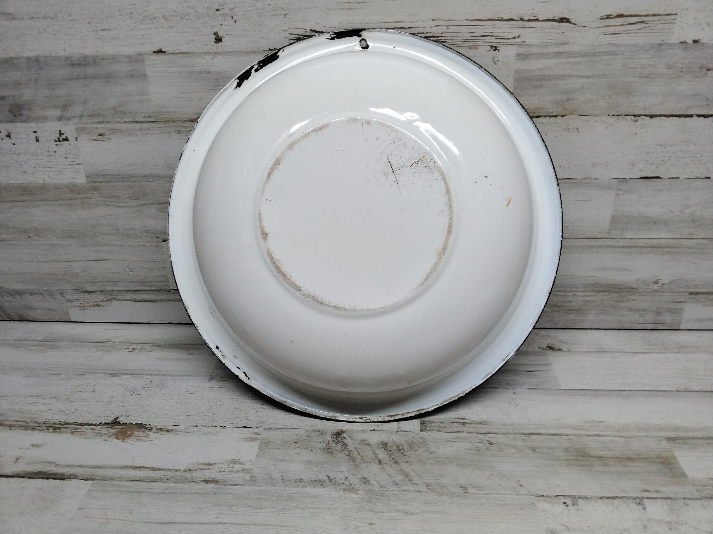Enamel Dish Pan / White Enamelware Dish Pan / Farmhouse - Etsy
