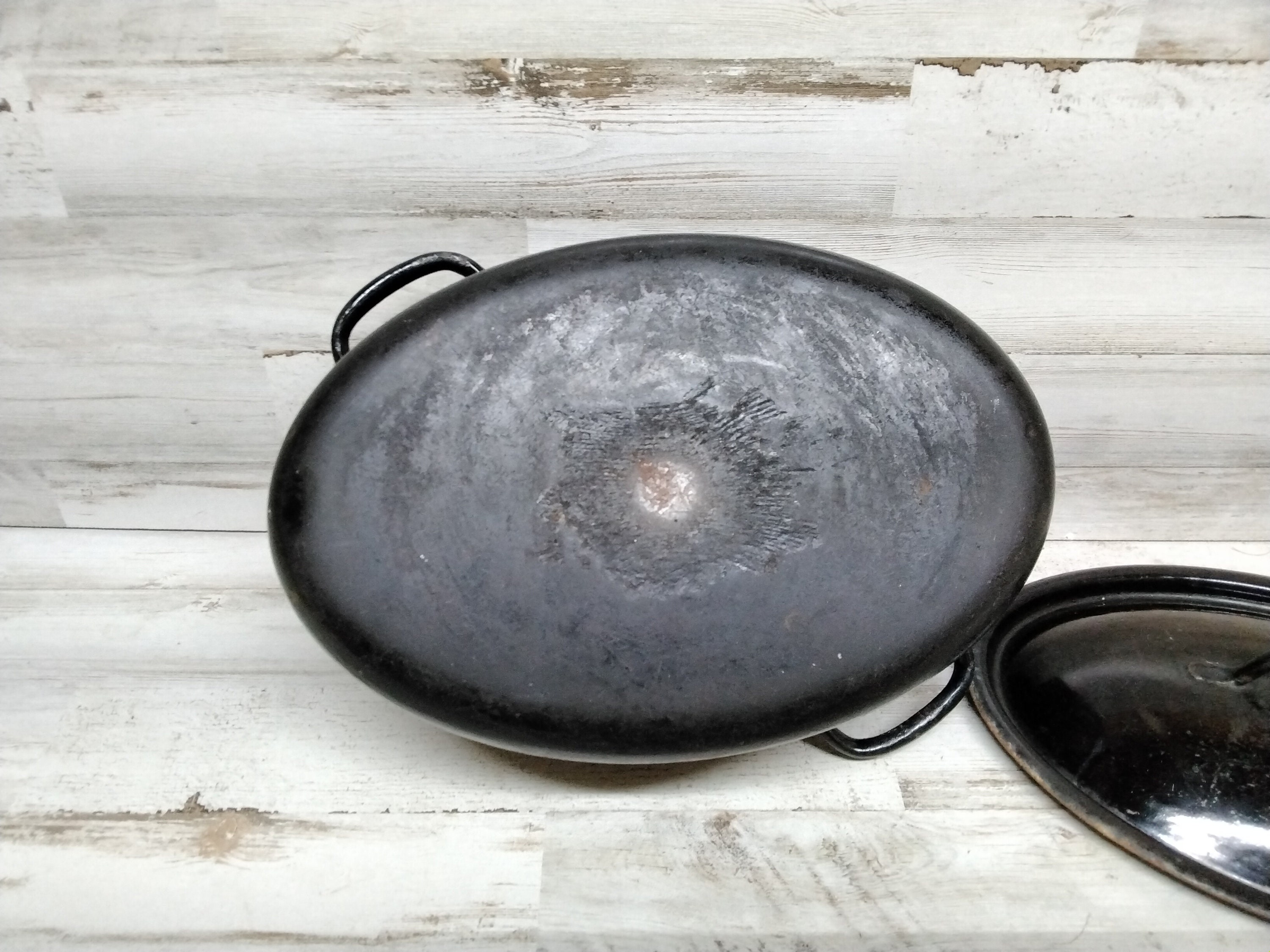 Vintage Porcelain Oval Roaster / Small Oval Roasters / Vintage - Etsy