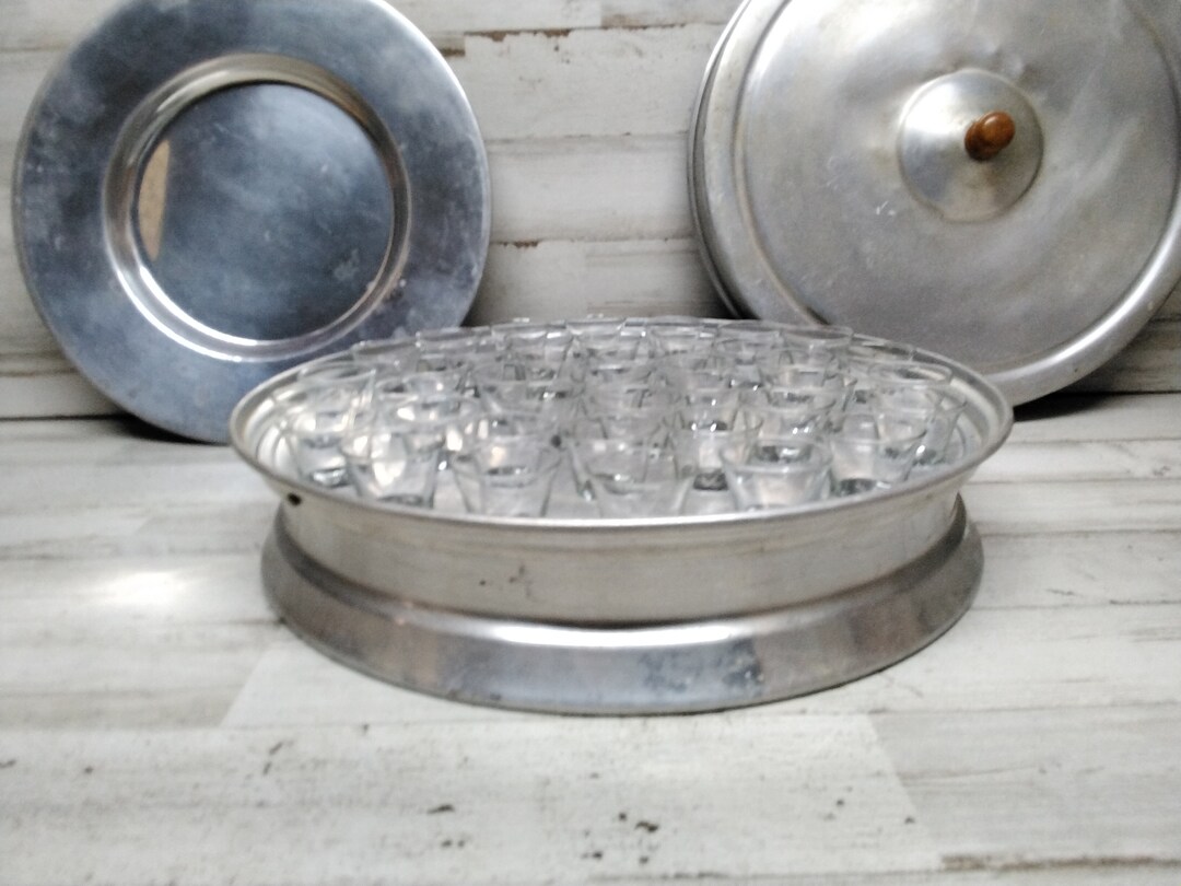 Antique Aluminun Communion Tray & Bread Plate / Lords Supper Tray's ...