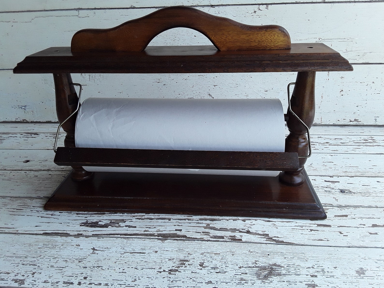 Vintage Wooden Paper Cutter Dispenser for Craft End Rolls | Etsy