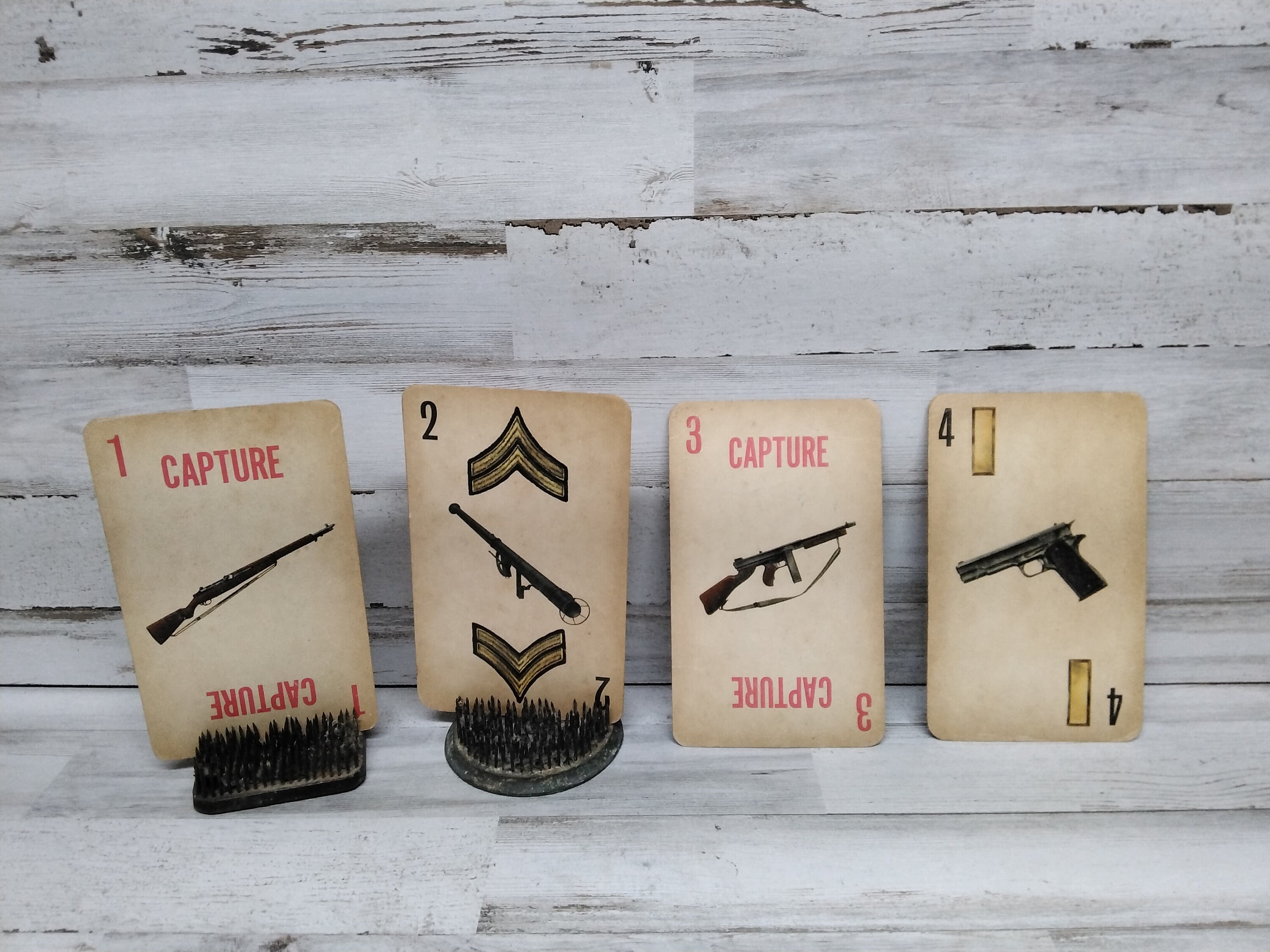 Vintage 1965 Combat War Cards Game #1 / #2/ #3 / #4 by Selmur Co Made ...