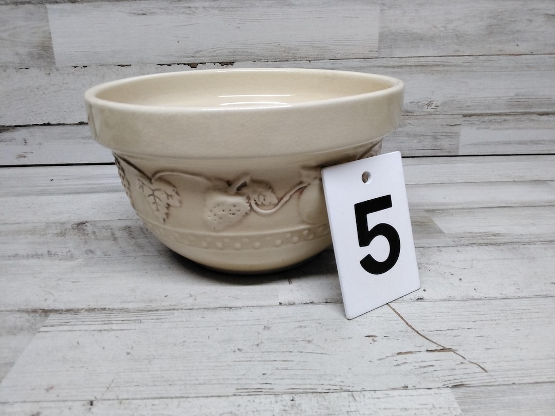 Vintage Small Ironstone Mixing Bowl / 1990s Stone Mixing Bowls / Stone ...