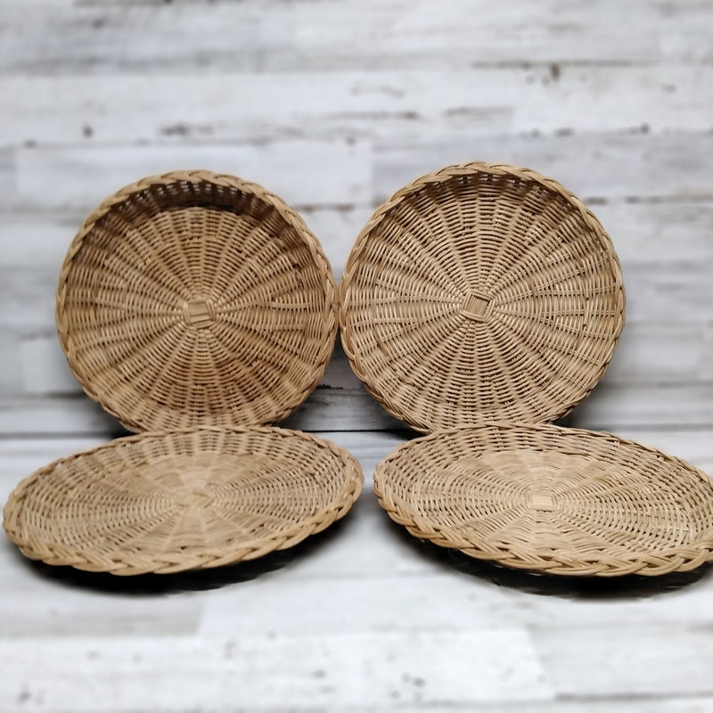 Wicker Plates - Etsy