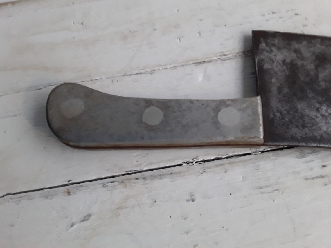 Vintage Meat Cleaver Aluminum Handle Butcher Knife - Etsy