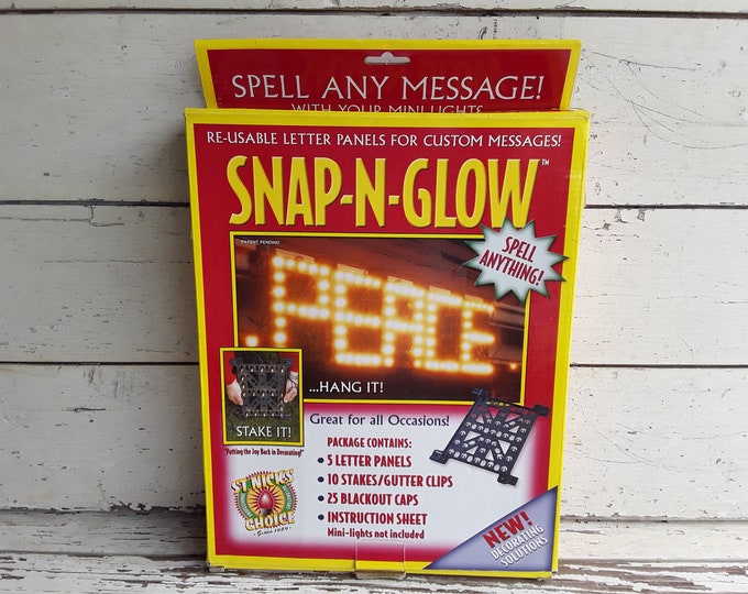Snap-n-glow Reusable Letter Panels/custom Messages Spell Anything Stake ...