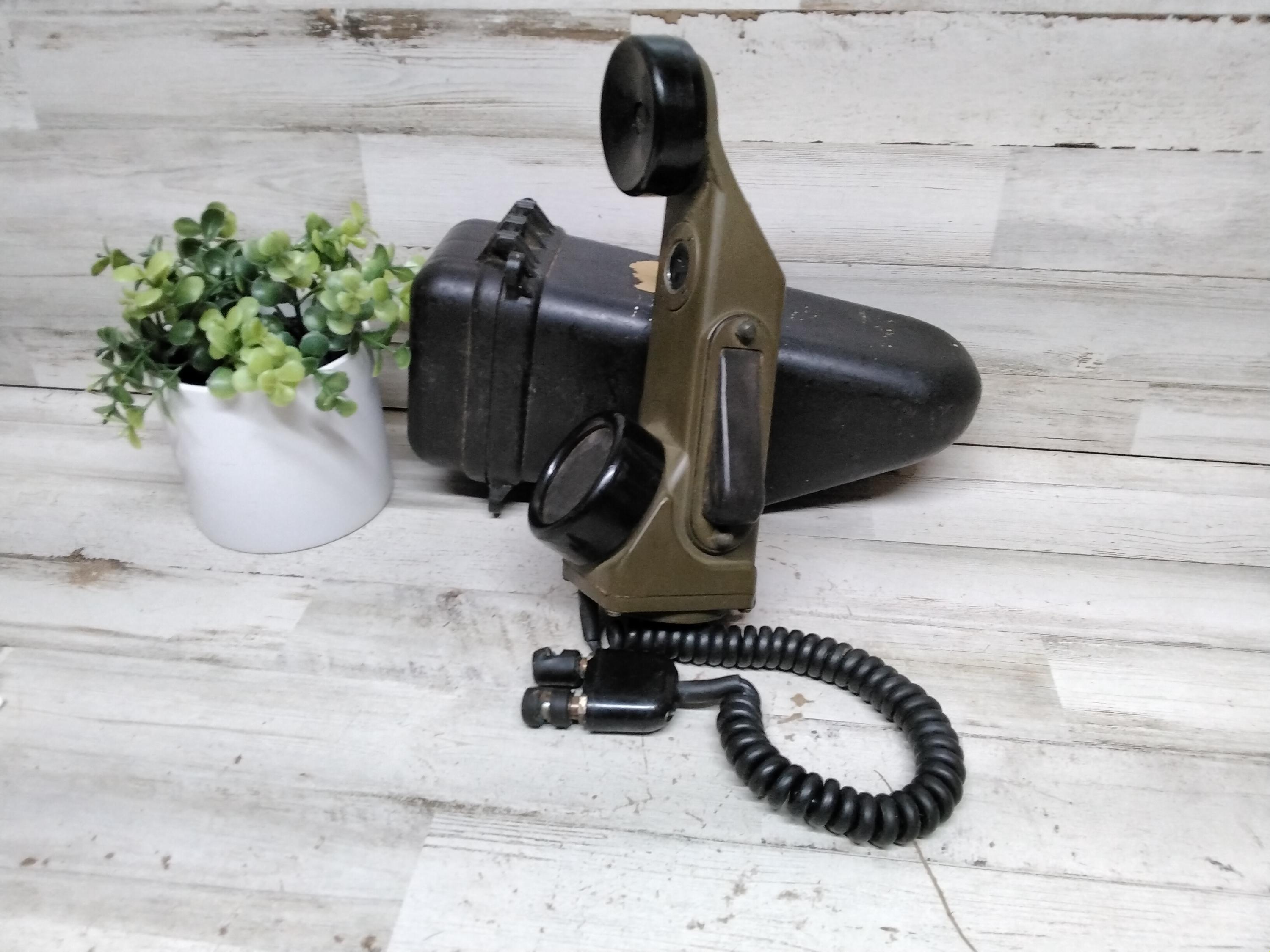 Vintage Military Field Telephone With Case. / Military Communications ...