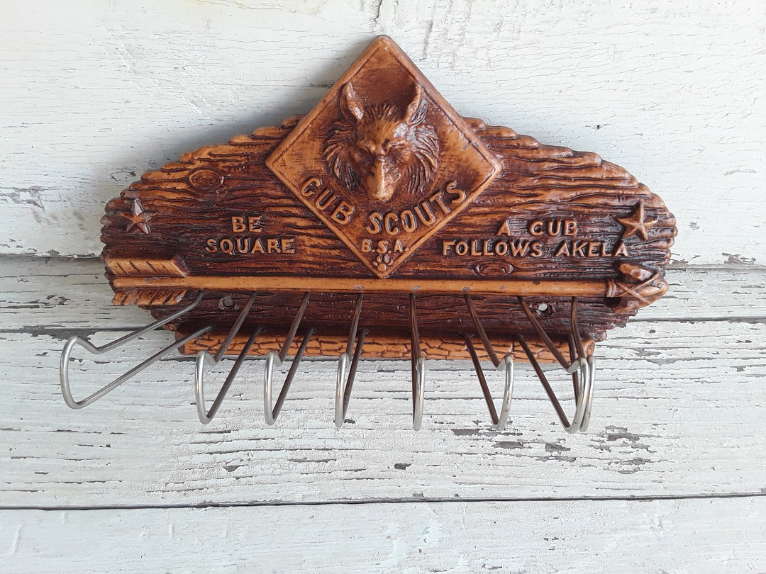 Vintage Cub Scouts of America Tie Rack, Cub Scouts, Hooks, Be Square, A ...