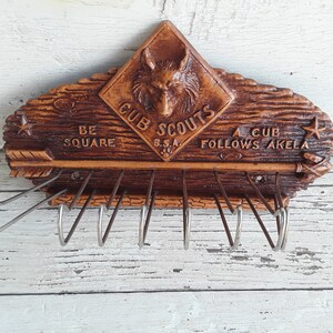 Vintage Cub Scouts of America Tie Rack, Cub Scouts, Hooks, Be Square, A ...