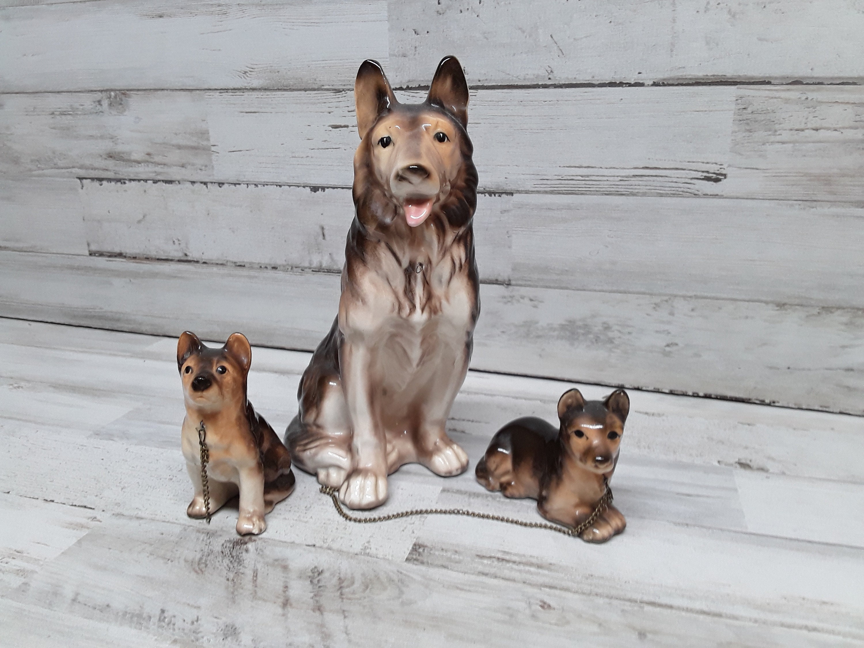 Vintage KIC Japan Ceramic Dog Family / Dog Family / Set of 3 - Etsy