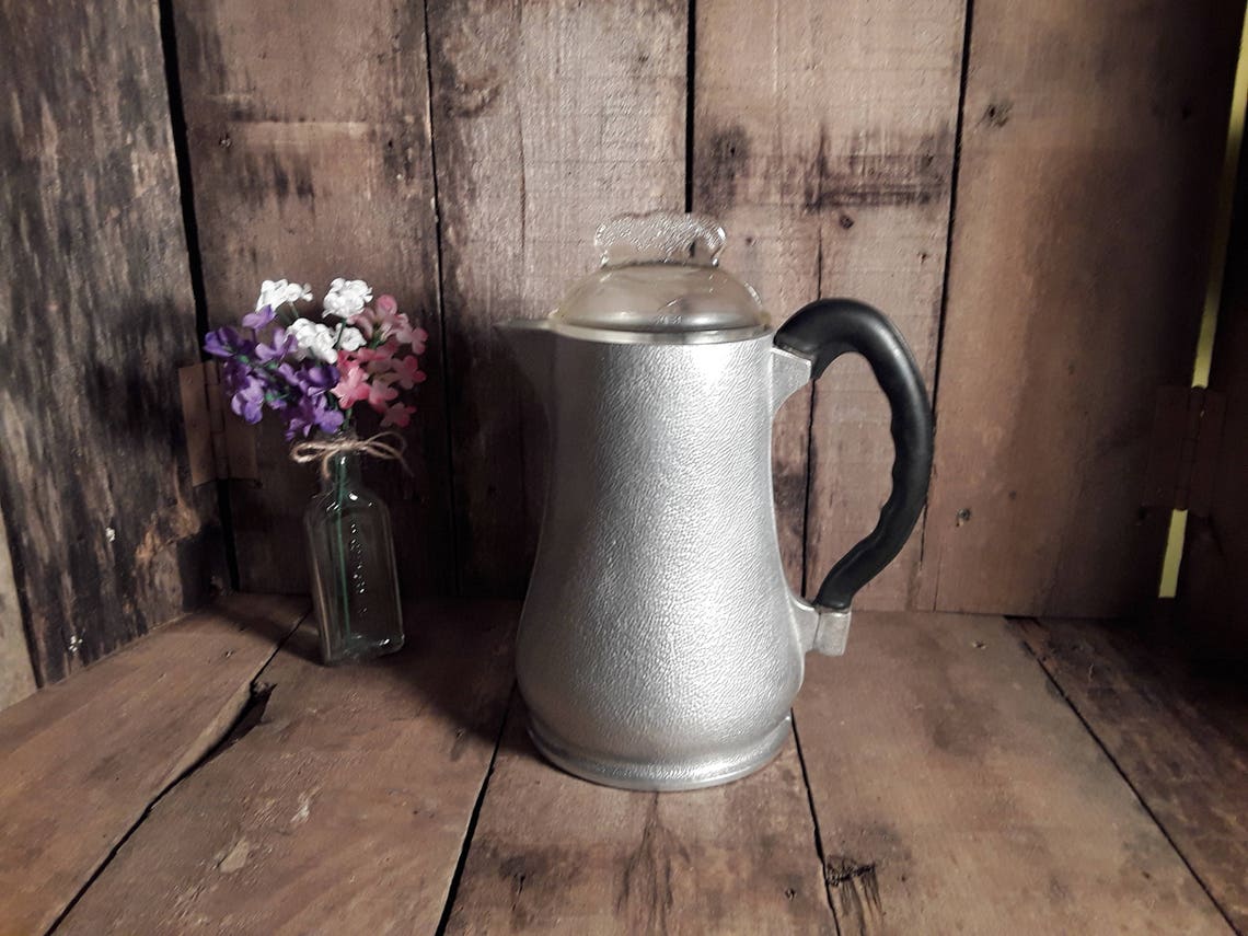 Guardian Service Coffee Pot Hammered Aluminum Vintage 1940s-50s ...
