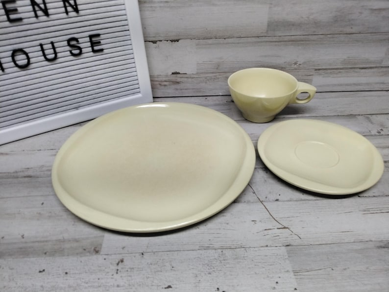 Vintage Melmac Boonton Dinnerware - 3 Pieces Boonton Boontonware Riviera Ware Mallo-ware Plate ...
