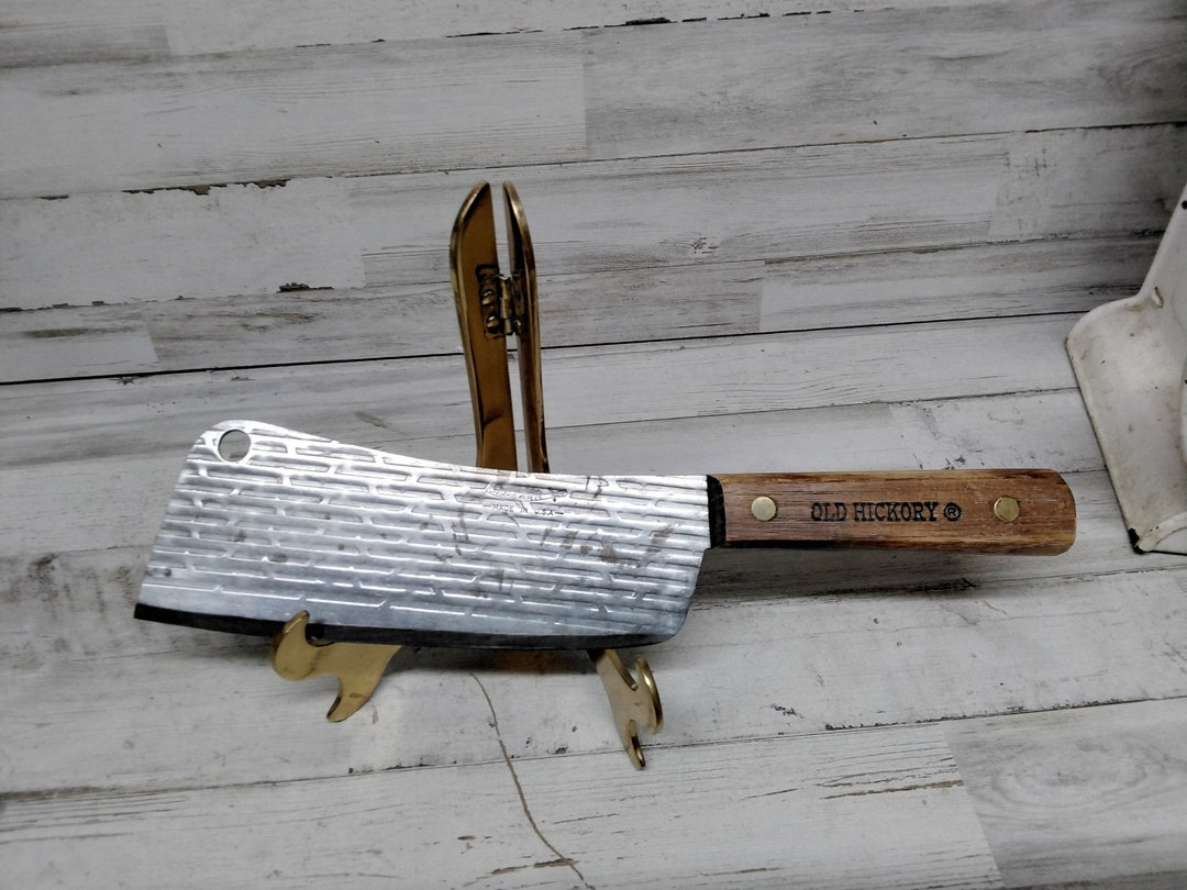 Vintage Old Hickory Meat Cleaver / Meat Chopper / Butcher Cleaver ...