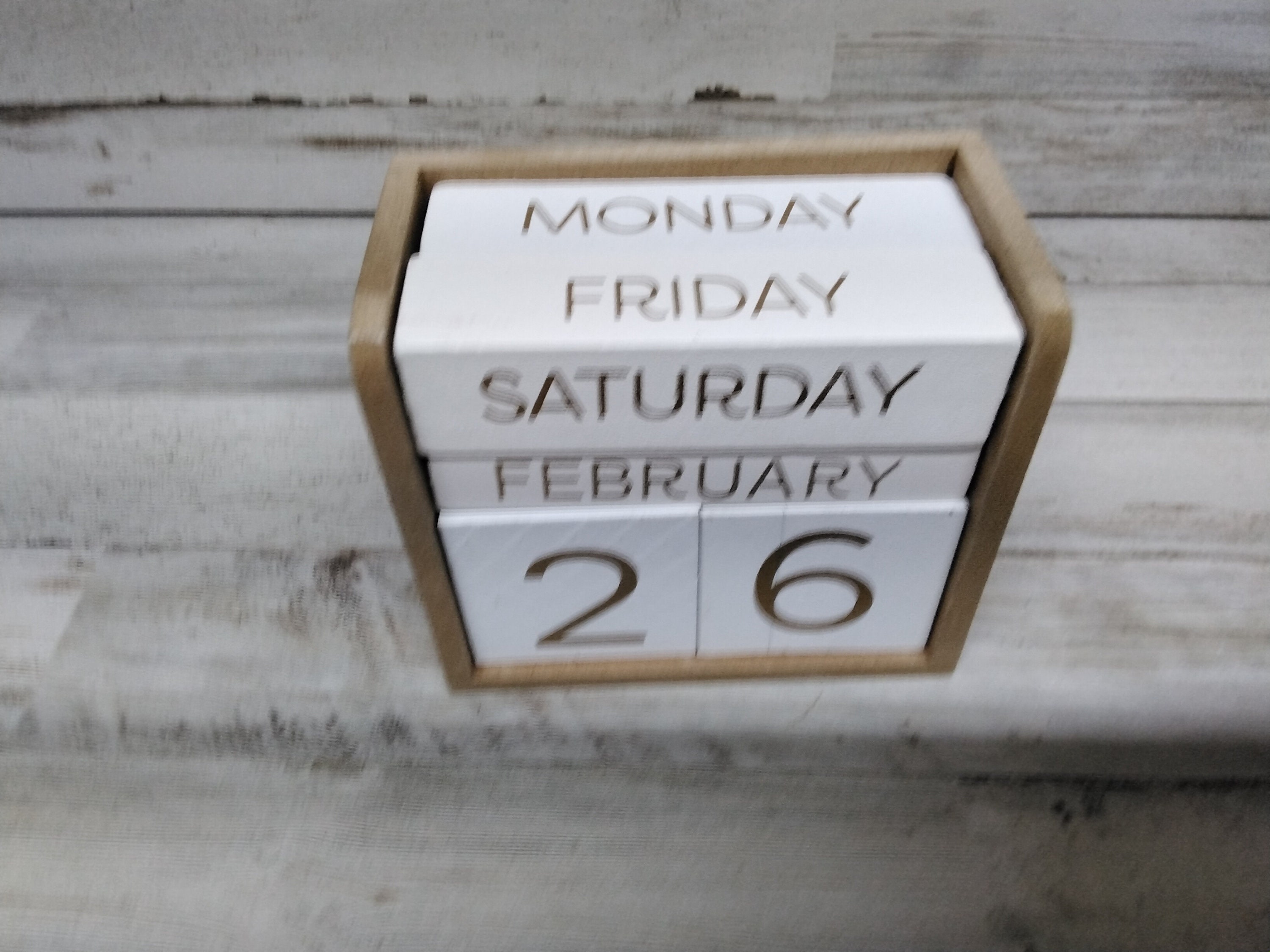 Wooden Block Perpetual Calendar Set / Desk Calendar Set / Tier - Etsy