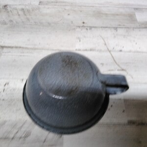 Vintage Slate Gray Enamel Coffee Cup / Vintage Enamelware Coffee Cups ...