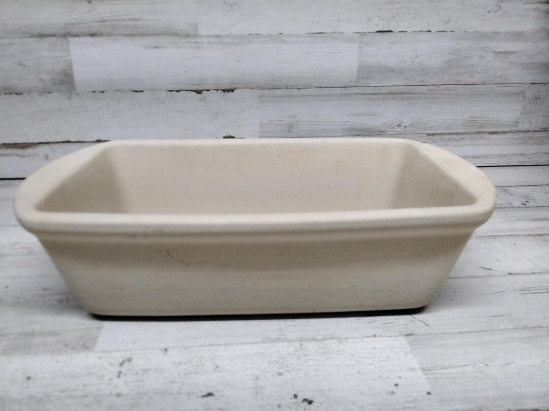 Vintage Pampered Chef Loaf Pan / Stone Loaf Pans. / Stone Baking Wear ...