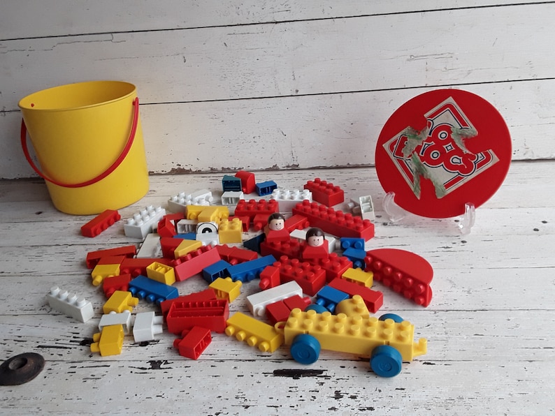 Vintage 1980's Loc Blocs With Bucket Entex Industries - Etsy