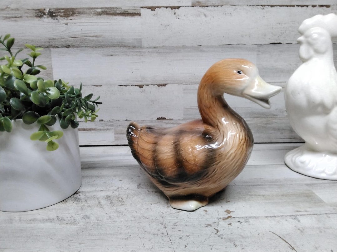 Vintage Ceramic Duck / Vintage Duck Decor / Vintage Duck Kitchen / 80's ...