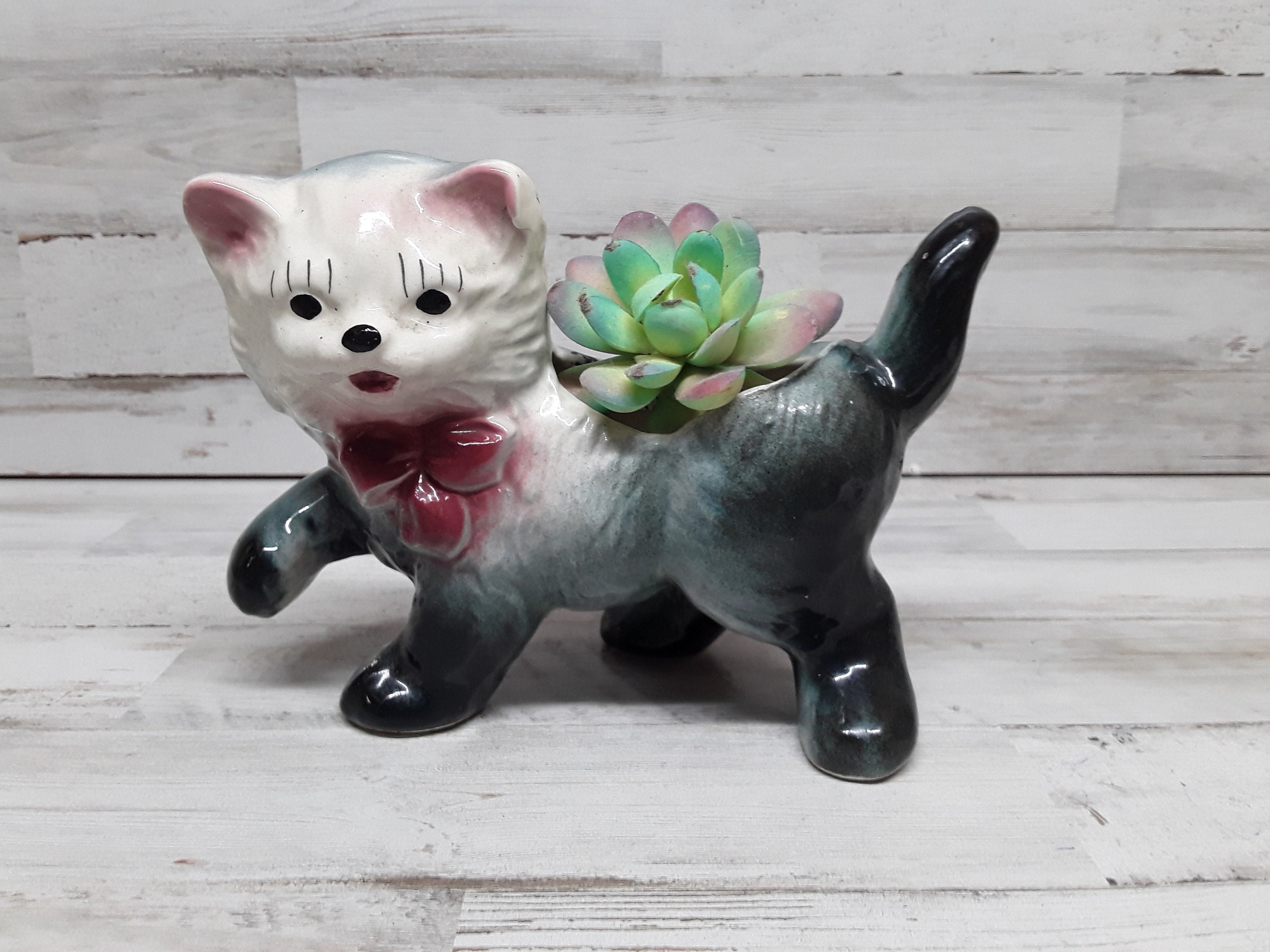 Ceramic Cat Planter / Succulent Planter / Cat Planter / | Etsy
