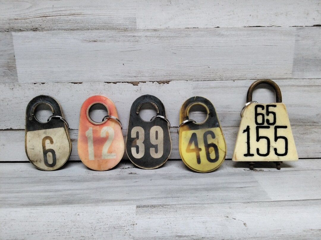 Vintage Cow Tag / Cattle Tag / Rustic Livestock Marker / Large ...