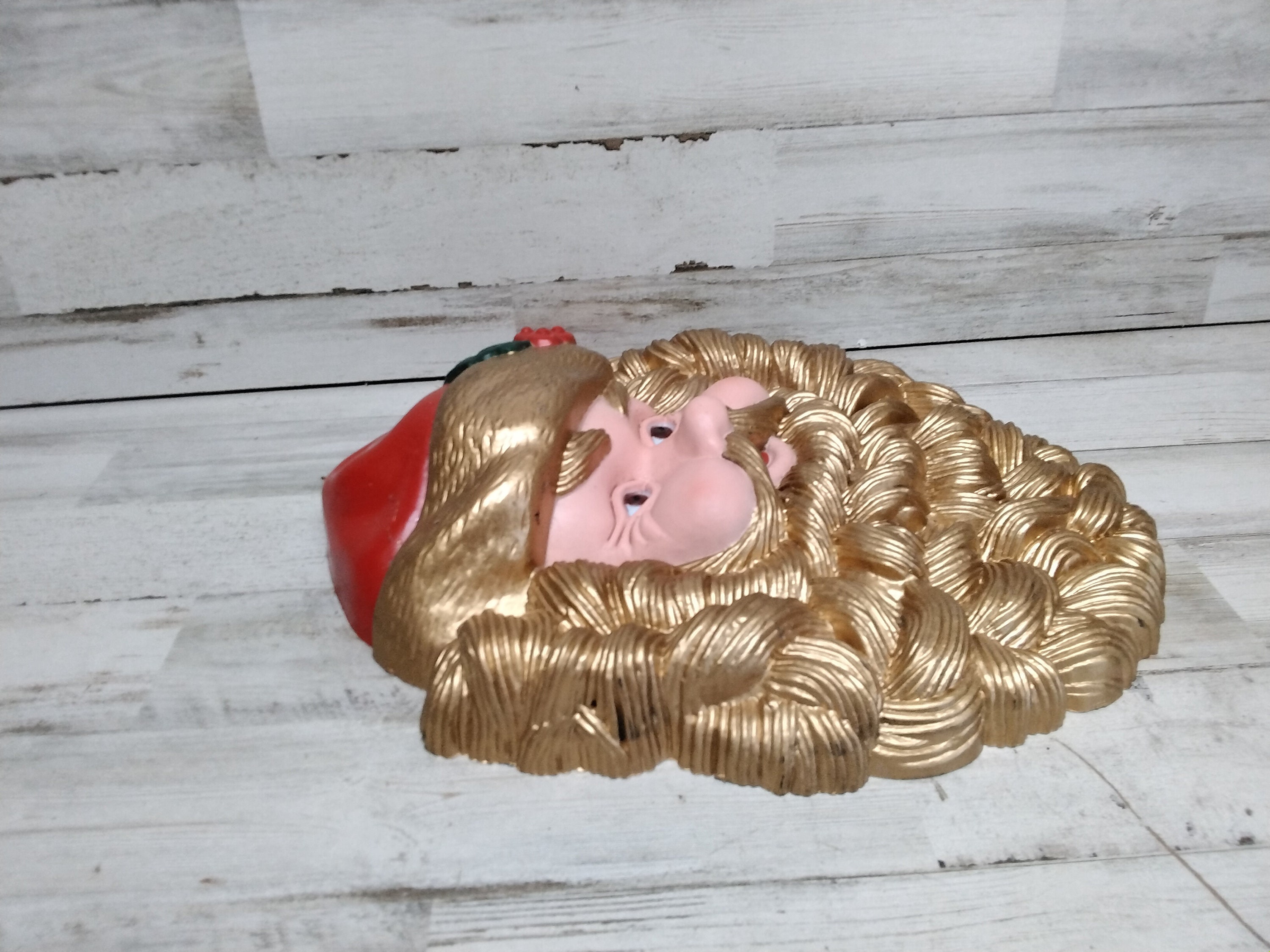 Vintage Plastic Santa's Face Wall Hanging/decor Vintage - Etsy