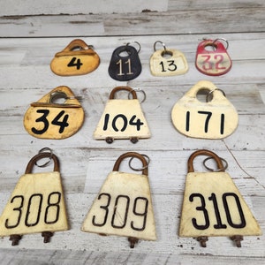 Vintage Cow Tag / Cattle Tag / Rustic Livestock Marker / Large ...