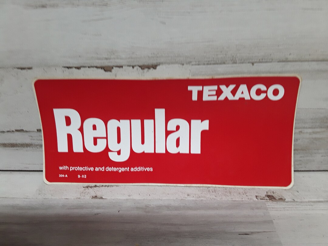 Vintage Texaco Regular Gasoline Sticker All Original Texaco Sticker ...