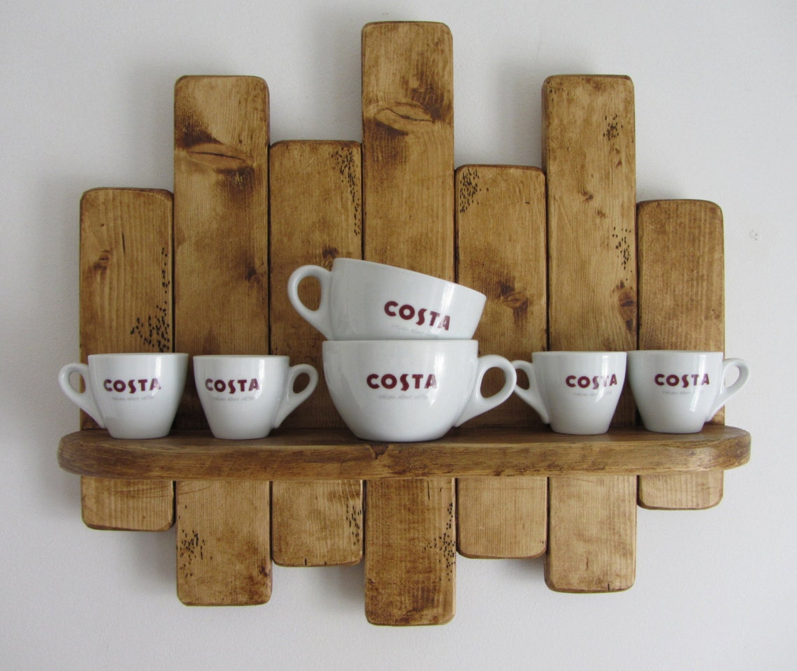 50 Cm Rustic Reclaimed Pallet Wood Floating Shelf Kitchen - Etsy