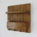 Rustic Reclaimed Wood 4 Hook Key Holder With Shelf and Letter Rack ...