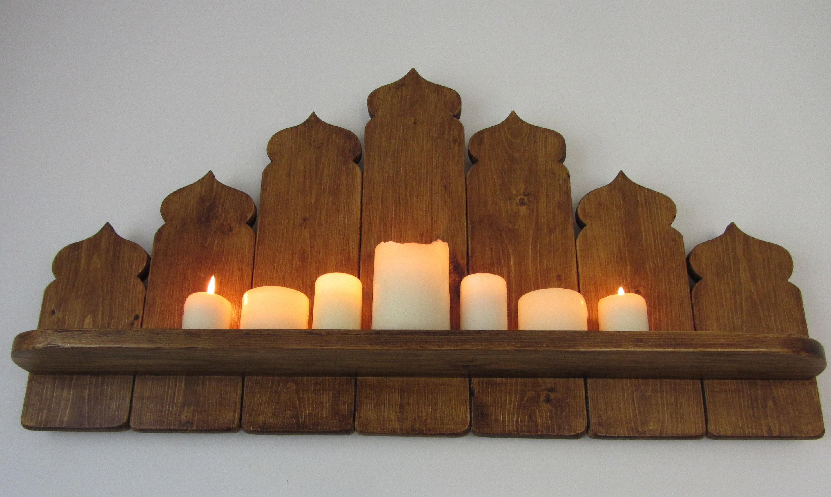 82 Cm Moroccan Dome Reclaimed Pallet Wood Floating Shelf | Etsy