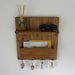 Rustic Reclaimed Wood 4 Hook Key Holder With Shelf and Letter Rack ...