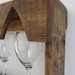 Gothic Style Reclaimed Wood 6 Bottle Wine Rack With Wine Glass - Etsy