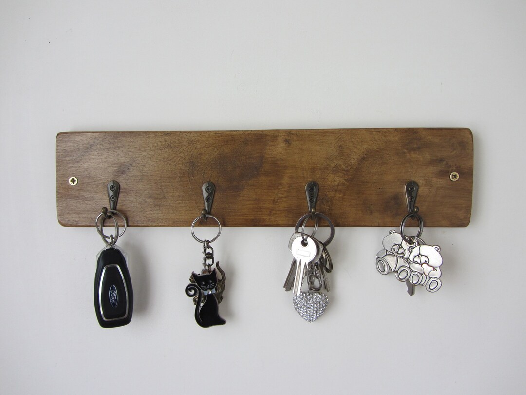Rustic Pallet Wood Key Holder / Key Rack / Kitchen Organizer 7 Colour ...