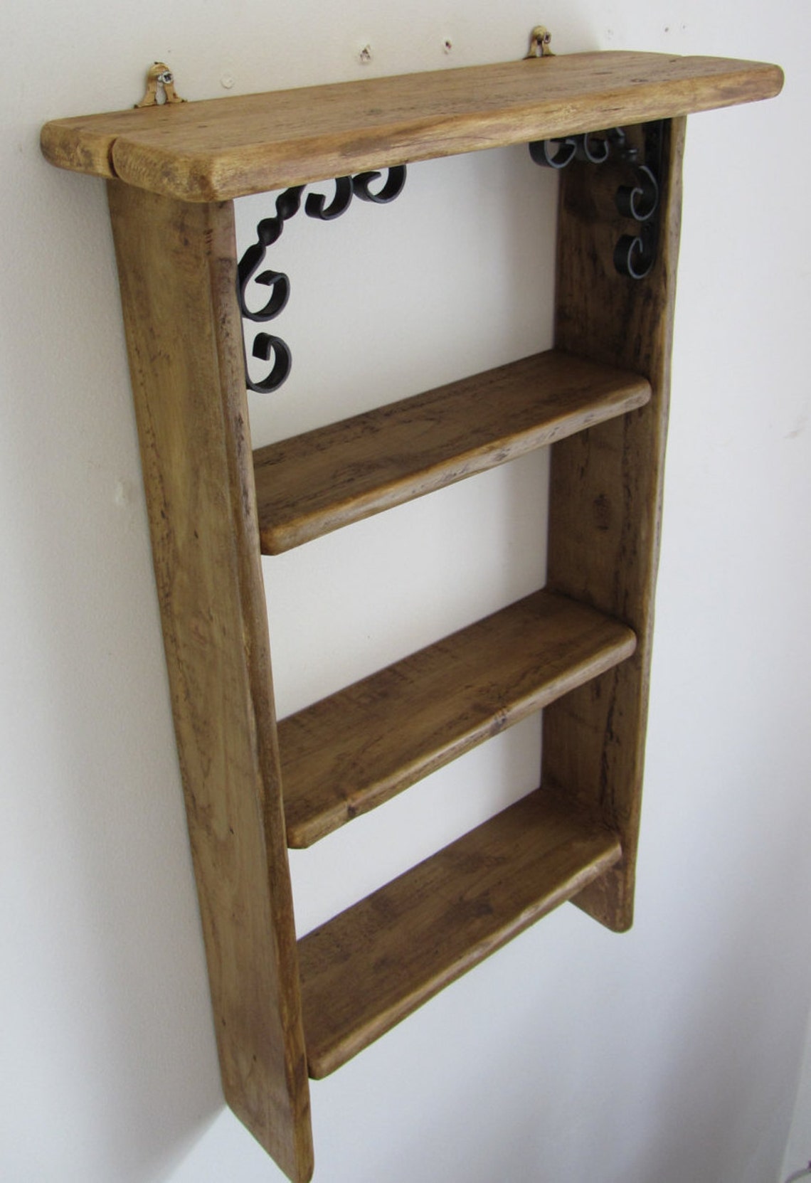 70cm tall Shabby Chic rustic reclaimed wood 3 tier shelf / | Etsy