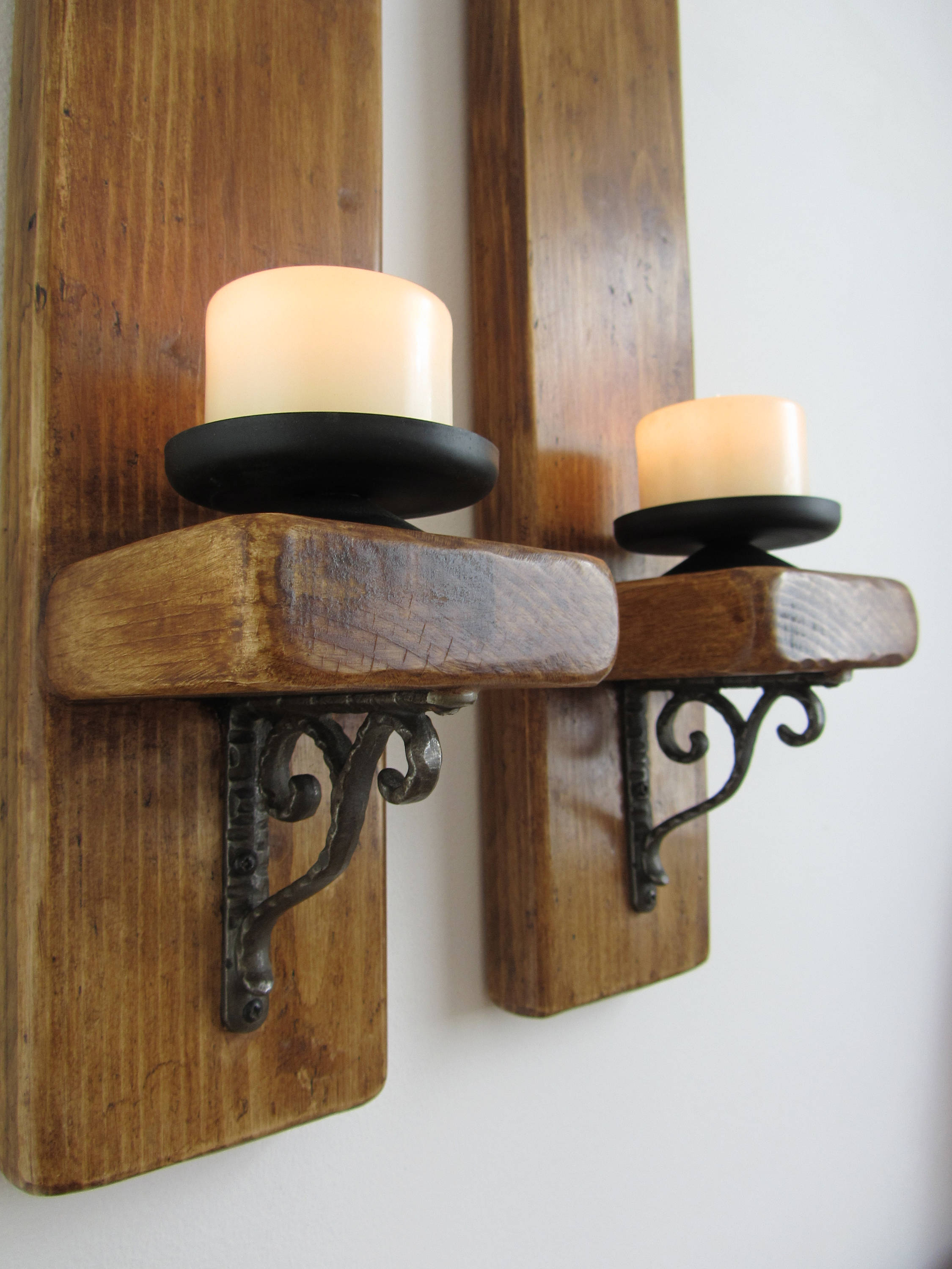 Wooden Wall Sconces For Candles
