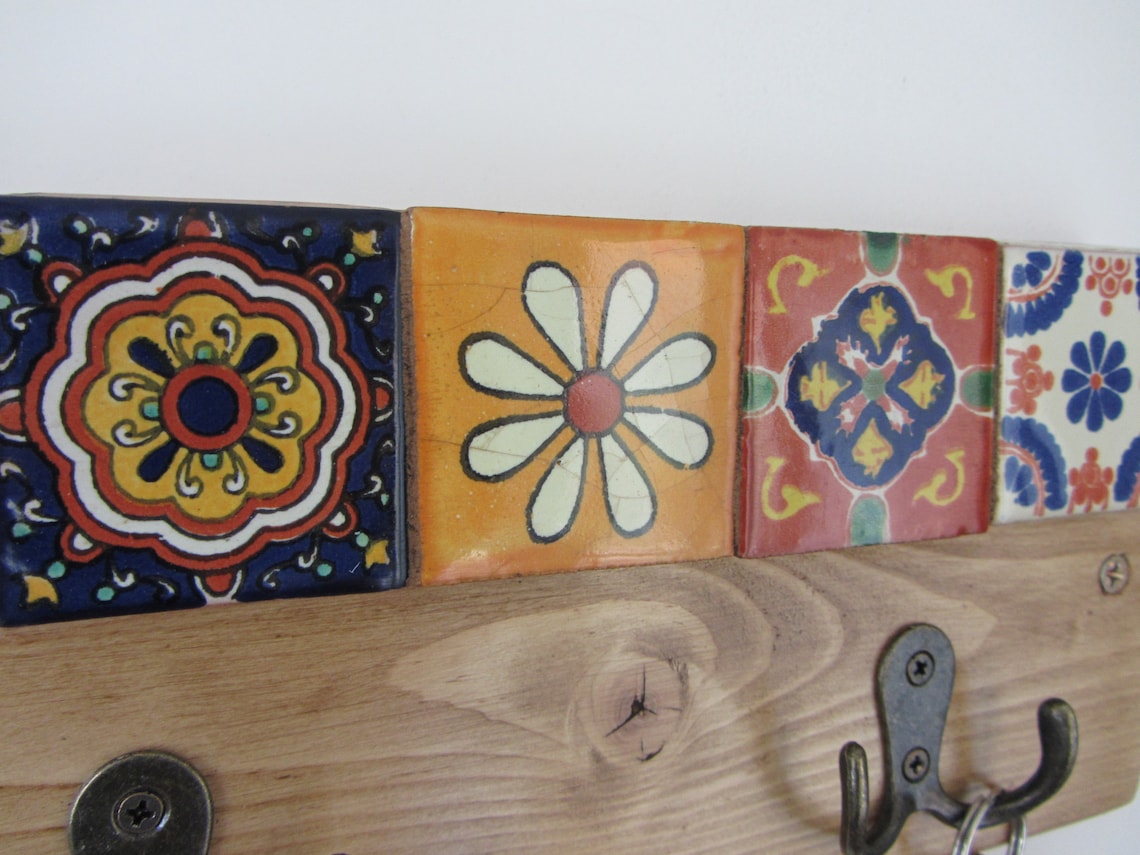Mexican Theme Reclaimed Wood Coat Hooks / Robe Hooks / Key - Etsy