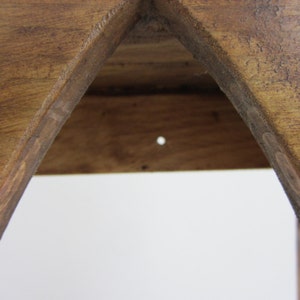 Gothic Style Reclaimed Wood 6 Bottle Wine Rack With Wine Glass Shelf ...