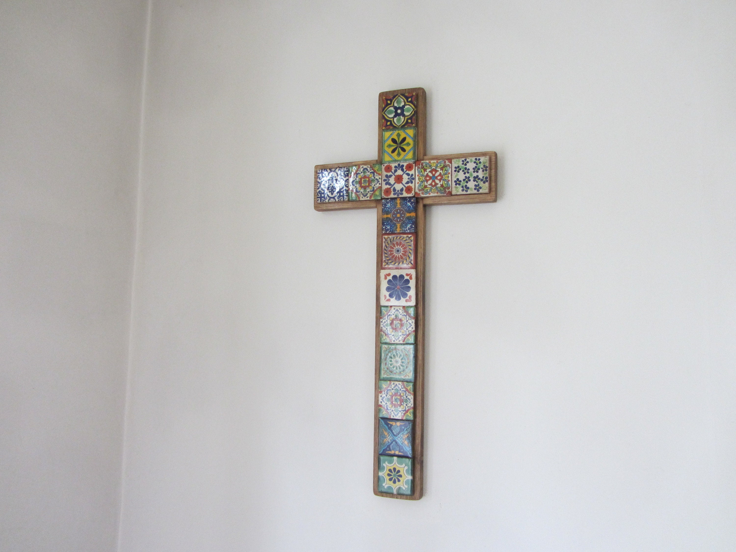 Large Mexican Talavera Cross Wall Hanging Hand Painted - Etsy