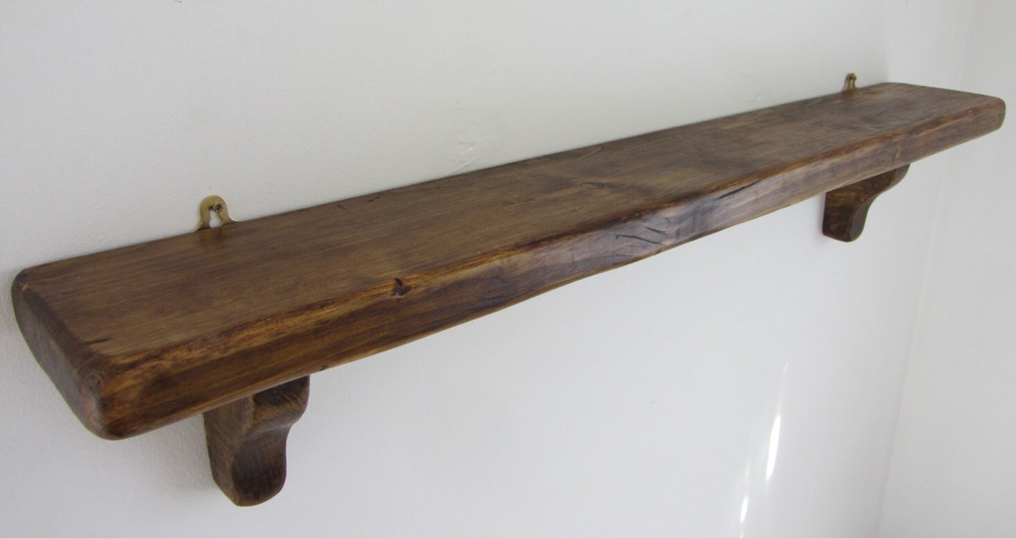 Chunky reclaimed plank wood shelf / rustic shelving / | Etsy